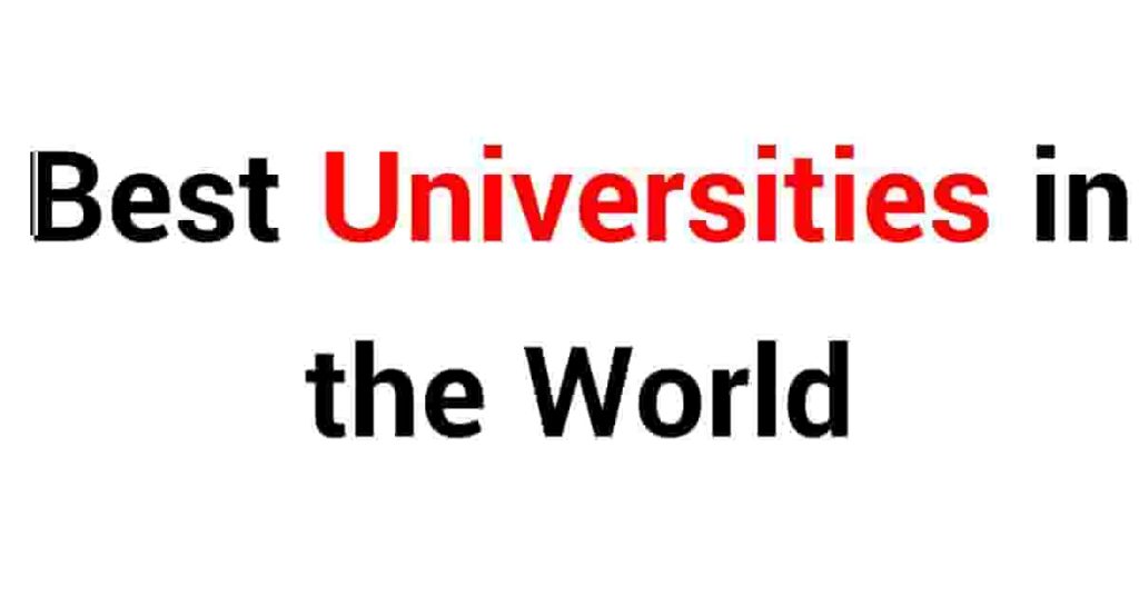 Best Universities in the World
