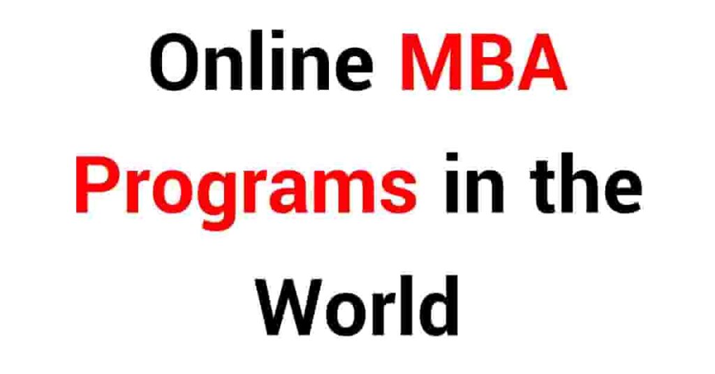 Best Online MBA Programs in the World || mba degree online